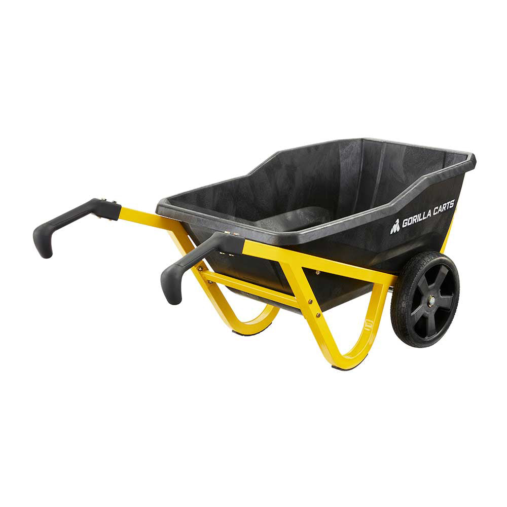 Gorilla Cart Yard Cart Wheelbarrow Polyethylene Bed 7 Cu. Ft. Capacity – Wood Splitters Direct