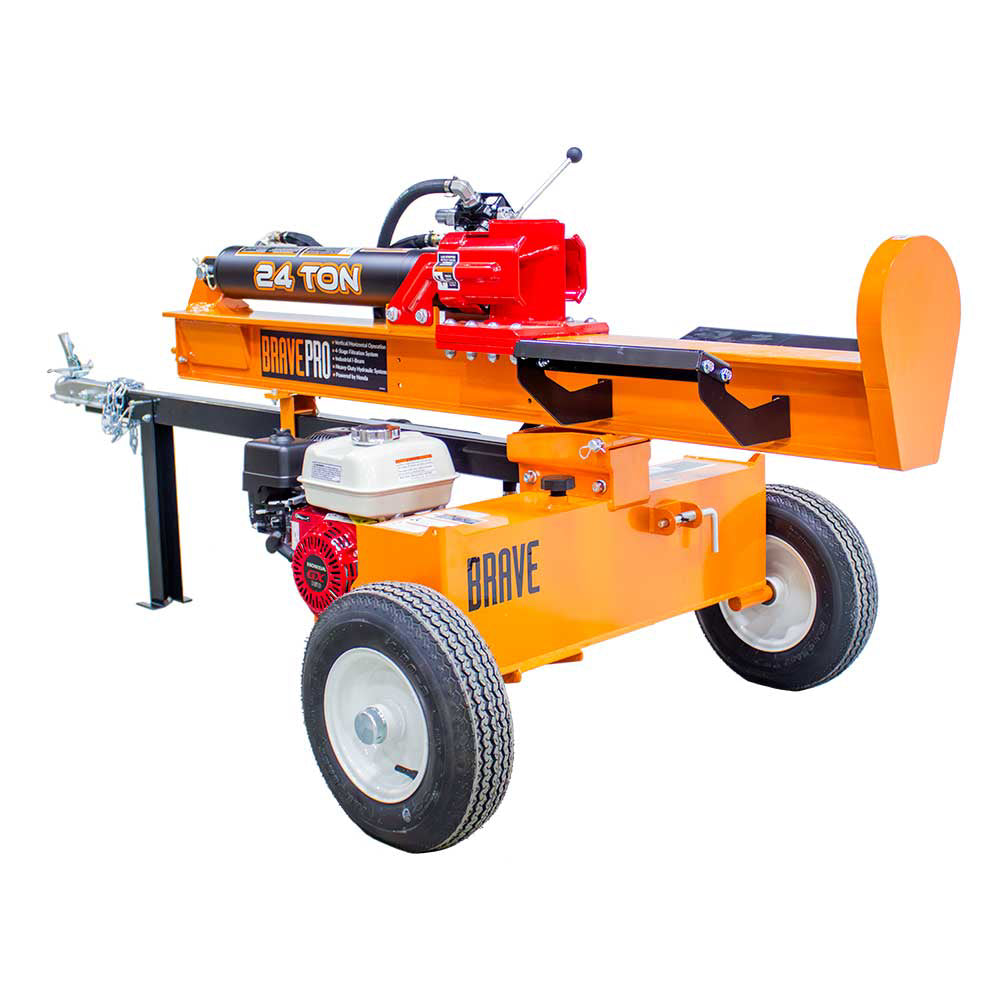 Brave 24 Ton Horizontal / Vertical Log Splitter Honda GX160 (VH1724GX ...