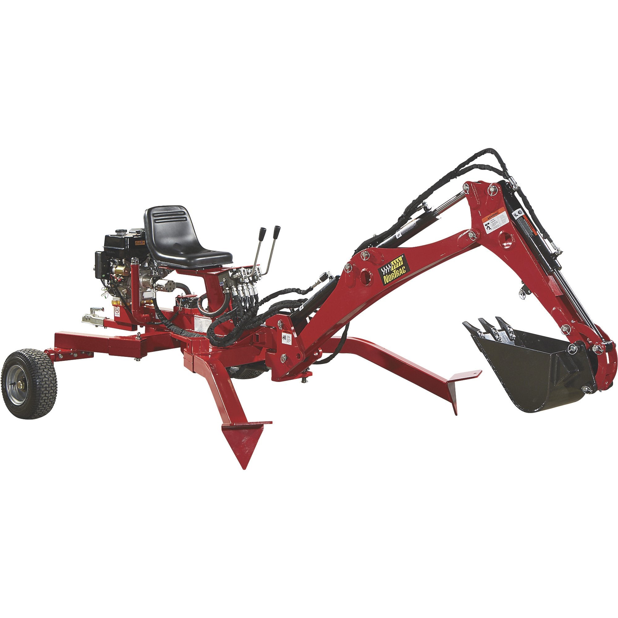 NorTrac® Towable Backhoe Trencher - 15 HP - 3-Tooth Digging Bucket (98 ...