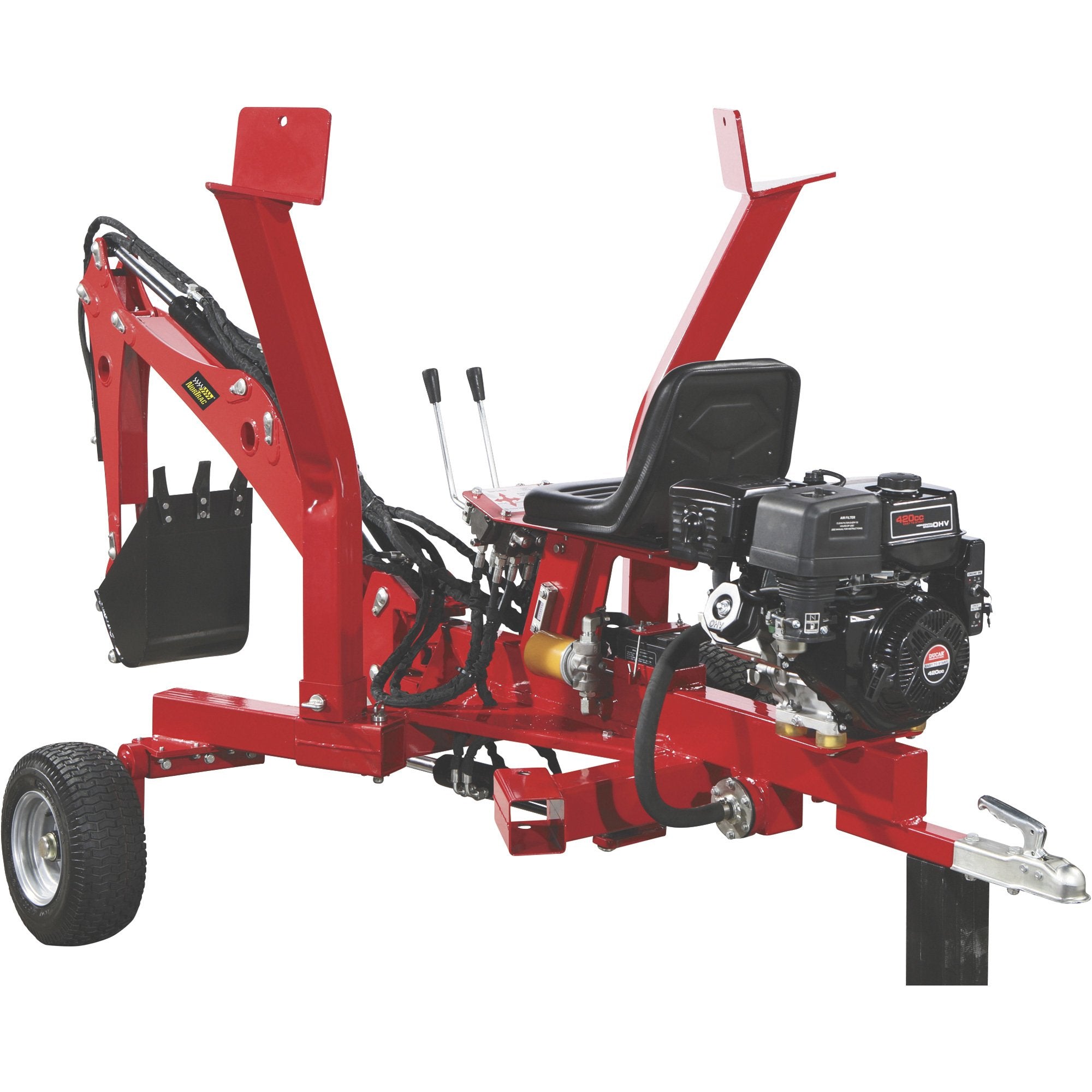 NorTrac® Towable Backhoe Trencher - 15 HP - 3-Tooth Digging Bucket (98 ...