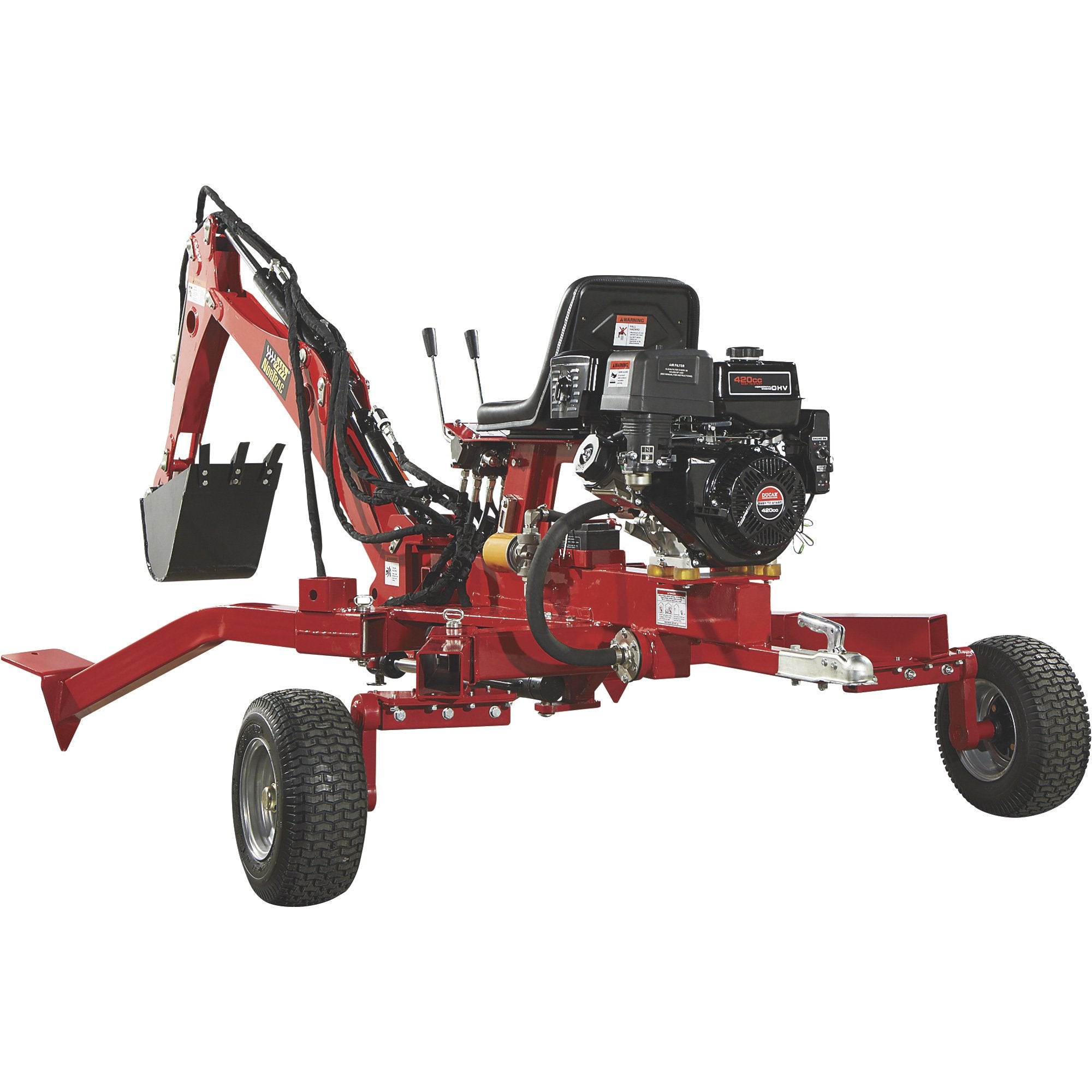 NorTrac® Towable Backhoe Trencher - 15 HP - 3-Tooth Digging Bucket (98 ...