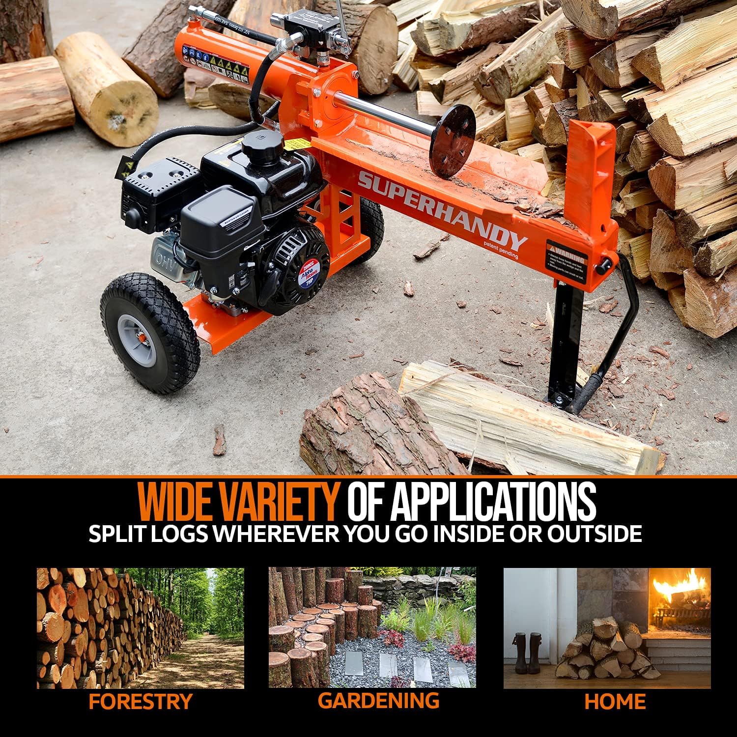 SuperHandy Portable 20 Ton 7HP Gas Powered Log Splitter (GUO077) – Wood ...