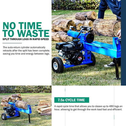 Landworks 20 Ton 7HP 209 CC Gas Powered Log Splitter (GUO079) – Wood ...