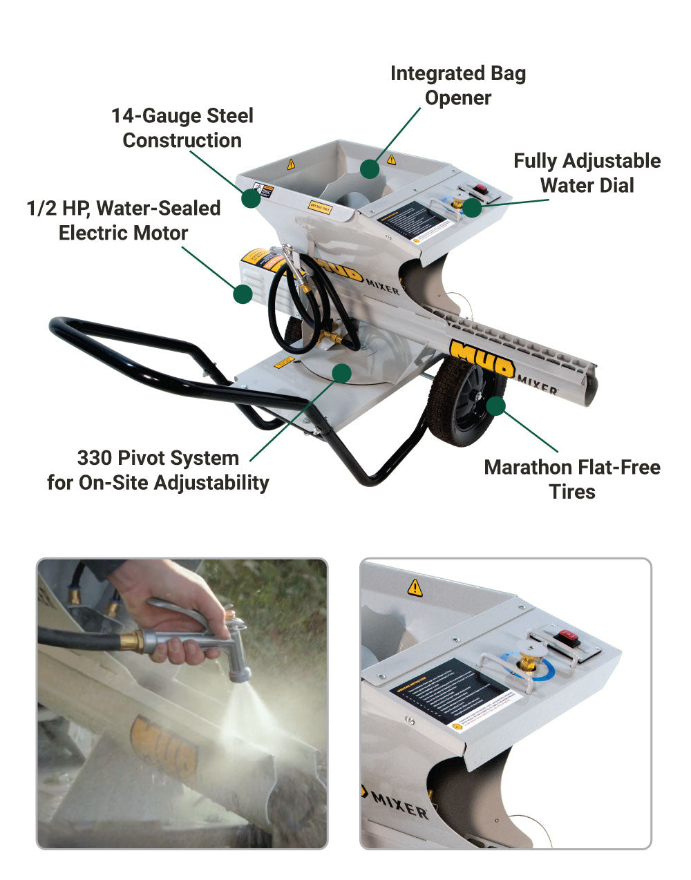 MudMixer™ Portable Concrete & Cement Mixer (MMXR-3221) – Wood Splitters ...